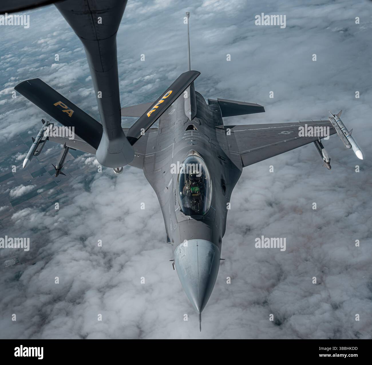 An F-16 Fighting Falcon aircraft assigned to the 122nd Fighting Wing ...