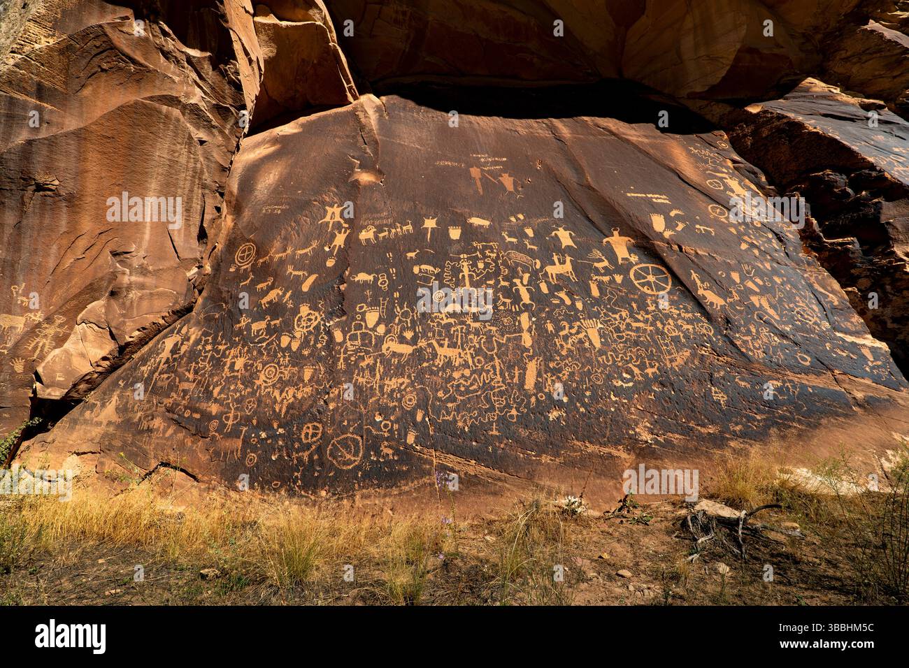 Utah Newspaper Rock State Historical Monument cultural landmark Stock ...
