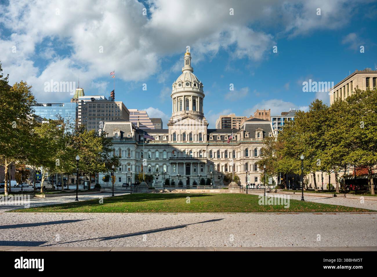 Baltimore Maryland City Hall in downtown civic center view USA Stock ...