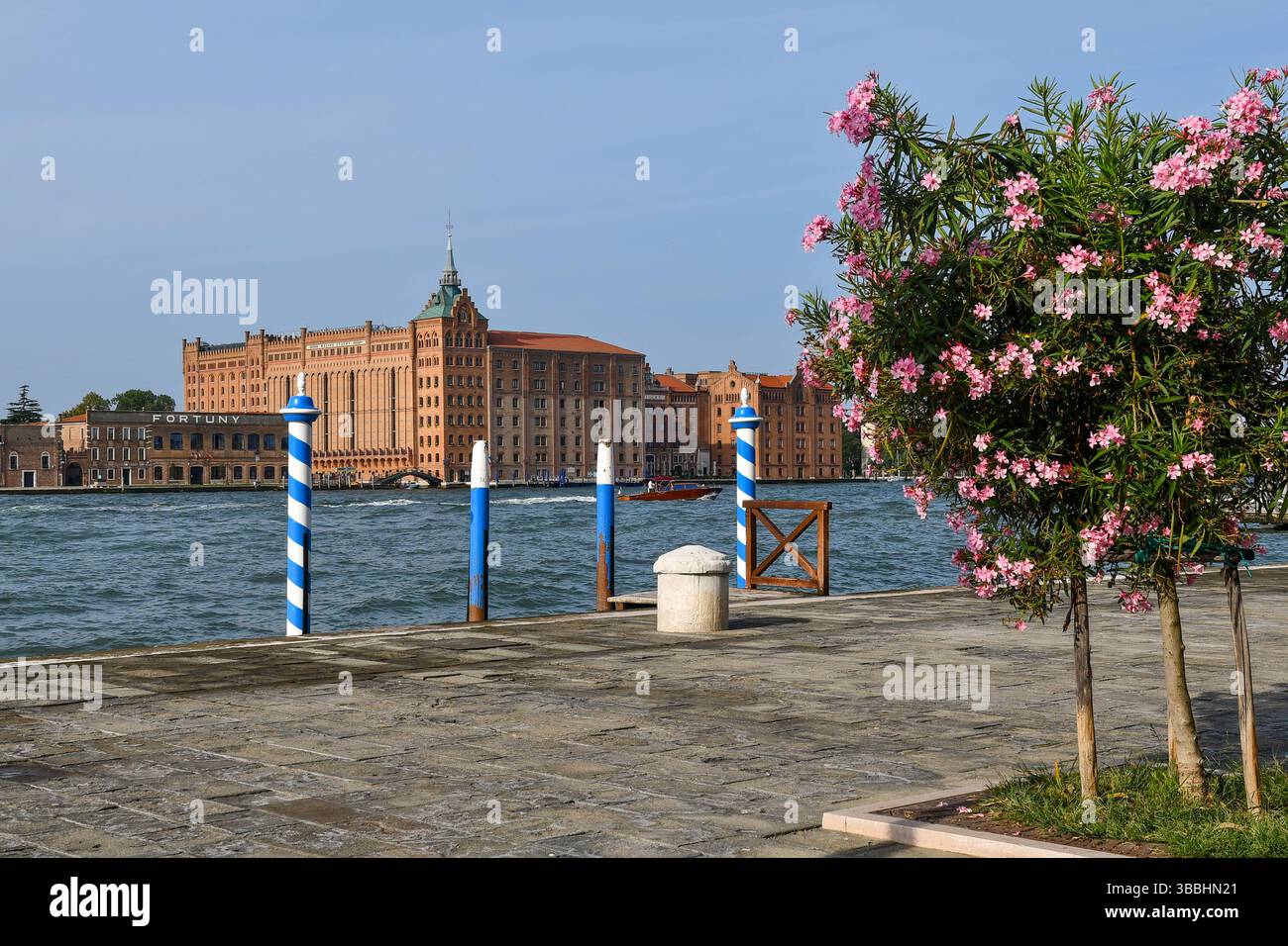 The Giudecca Island with the Fortuny factory, opened in 1922, and the ...