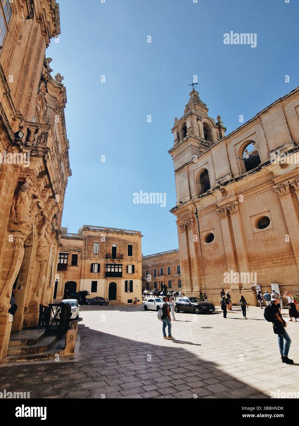 Historic architecture and lively streets in a vibrant town square Stock ...