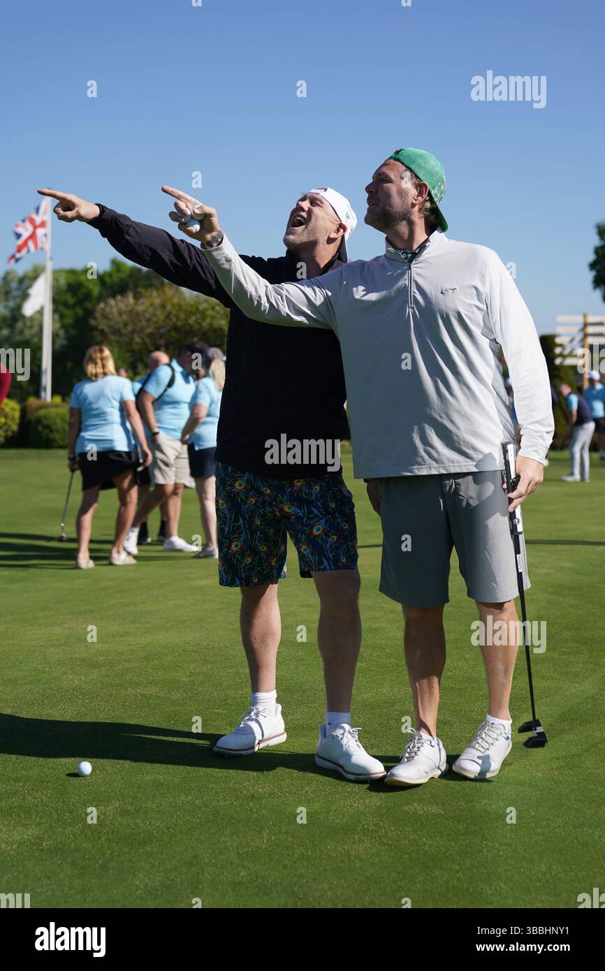 Mike Tindall (left) and Brian McFadden during the Mike Tindall ...