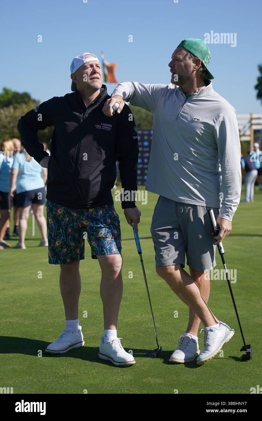 Mike Tindall (left) and Brian McFadden during the Mike Tindall ...