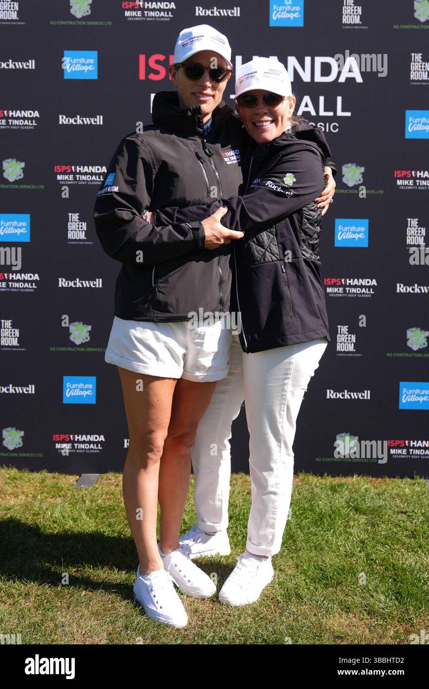 Zara Tindall (left) and Autumn Kelly during the Mike Tindall Celebrity ...