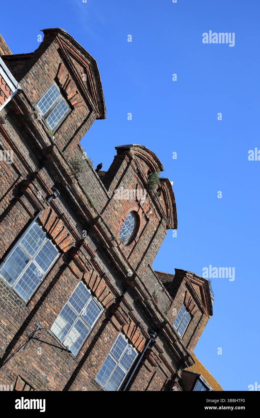Exterior of brick built Grammar School in High Street, Rye, East Sussex ...