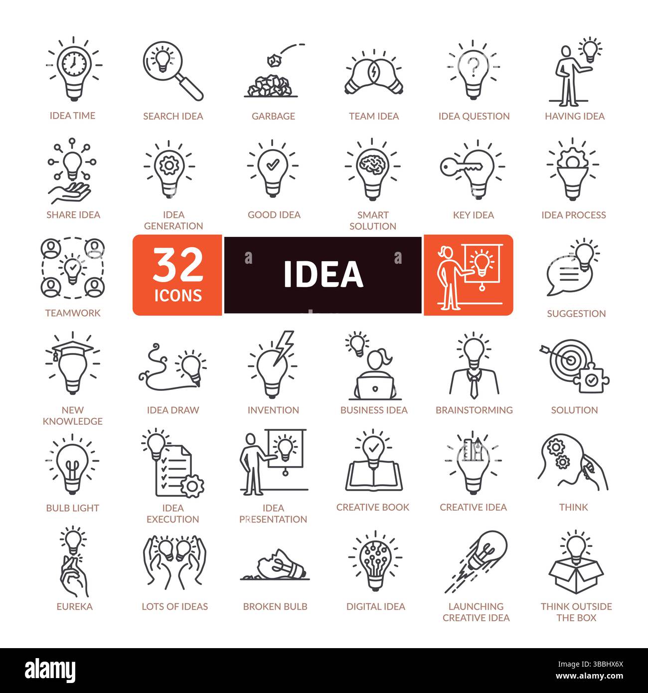 Creativity knowledge set Cut Out Stock Images & Pictures - Alamy