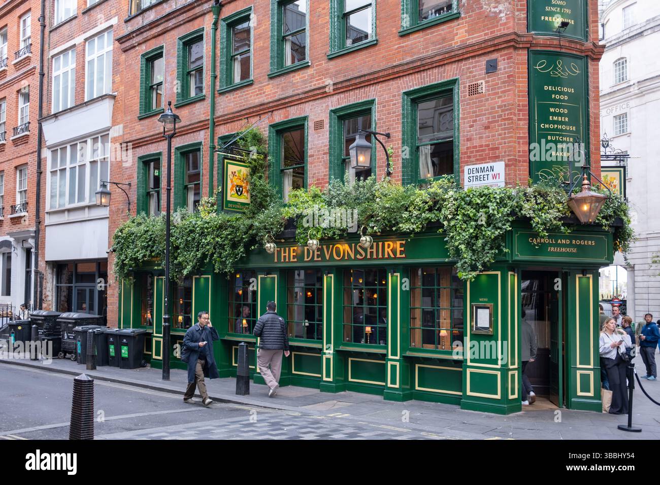 The Devonshire Public House Restaurant Denman Street London Stock Photo ...