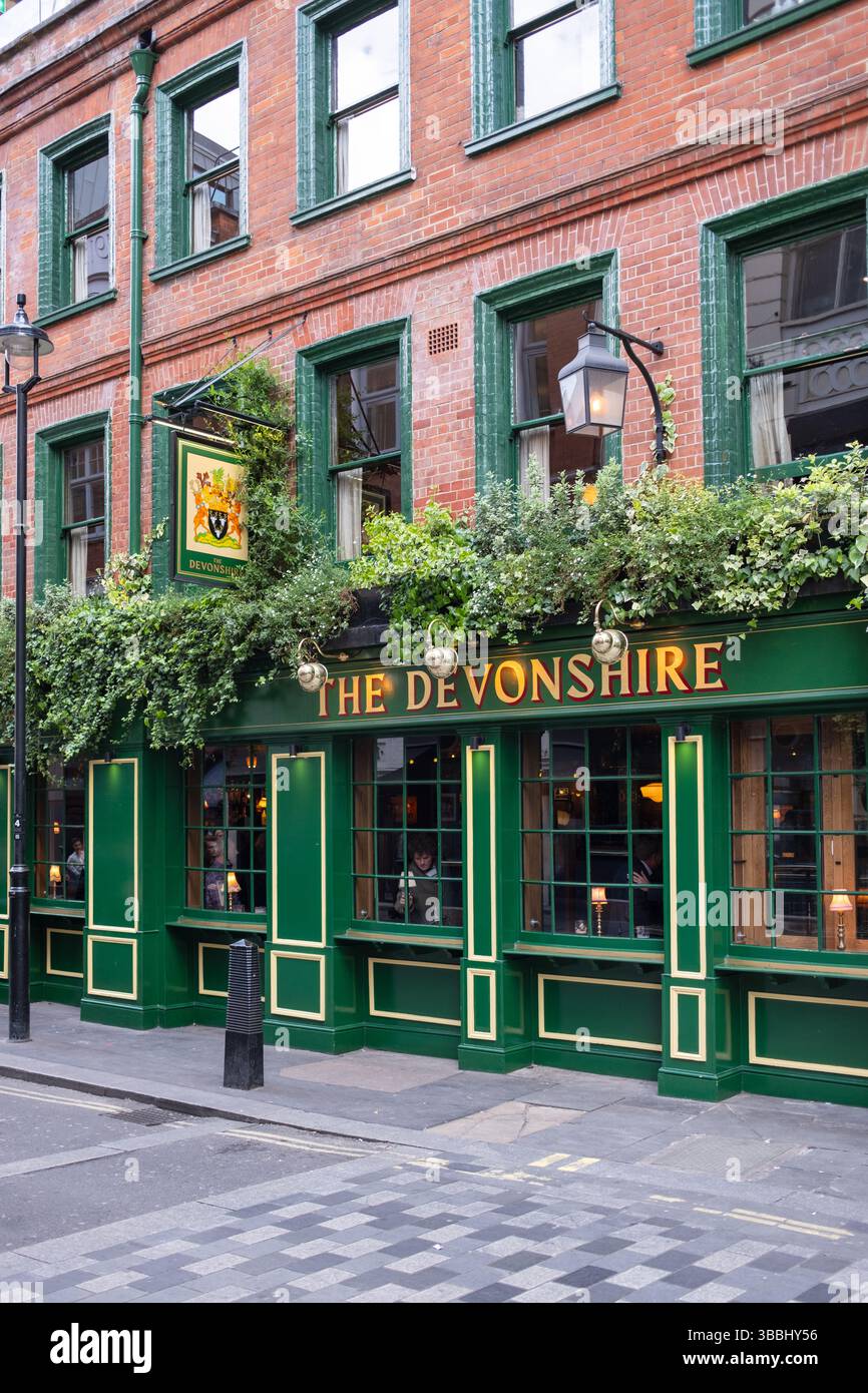 The Devonshire Public House Restaurant Denman Street London Stock Photo - Alamy