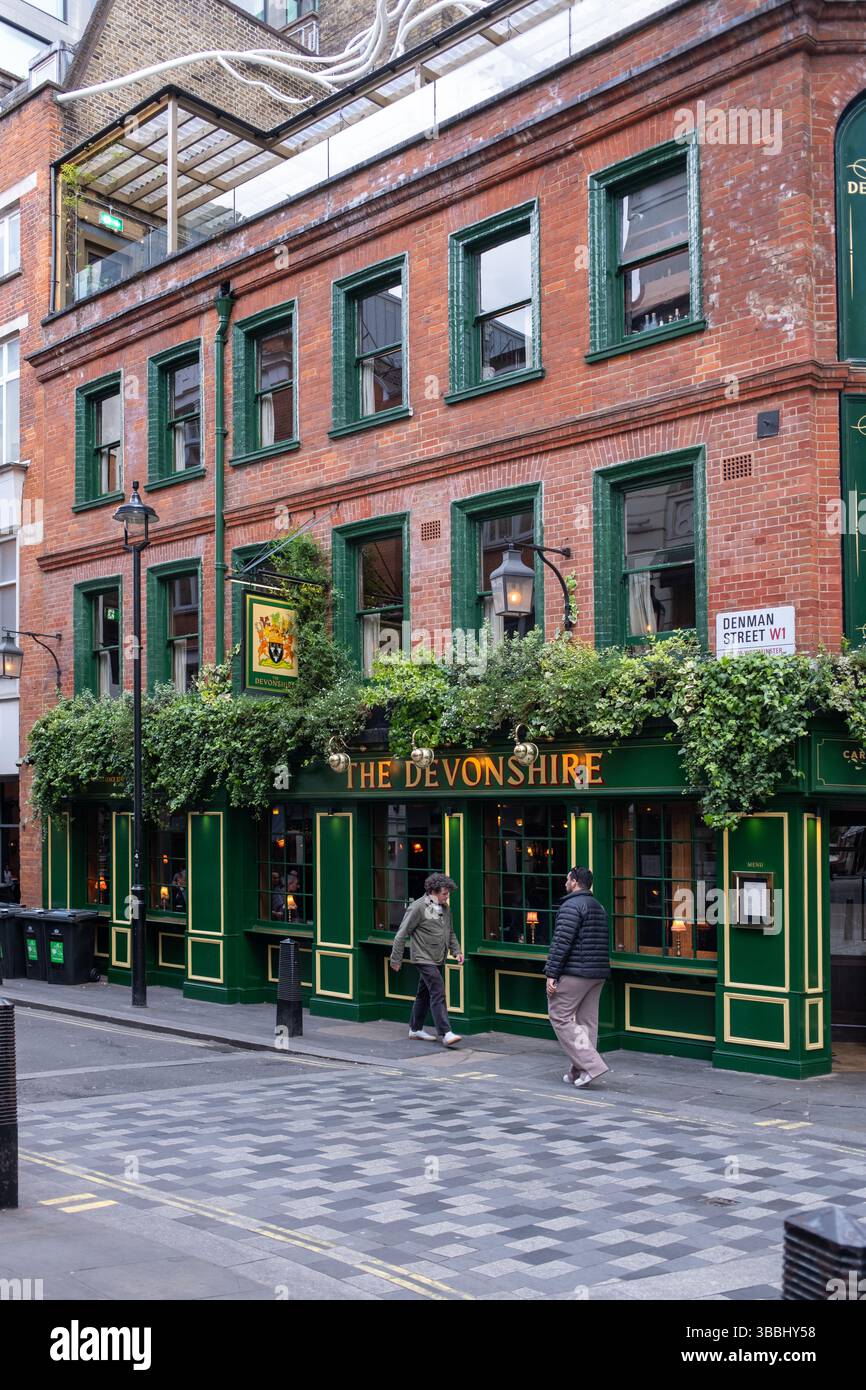 The Devonshire Public House Restaurant Denman Street London Stock Photo ...