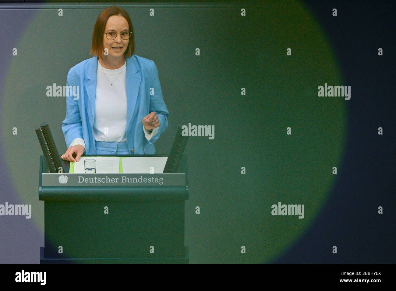 Berlin, Germany. 16th May, 2025. Lena Gumnior (Bündnis 90/Die Grünen ...