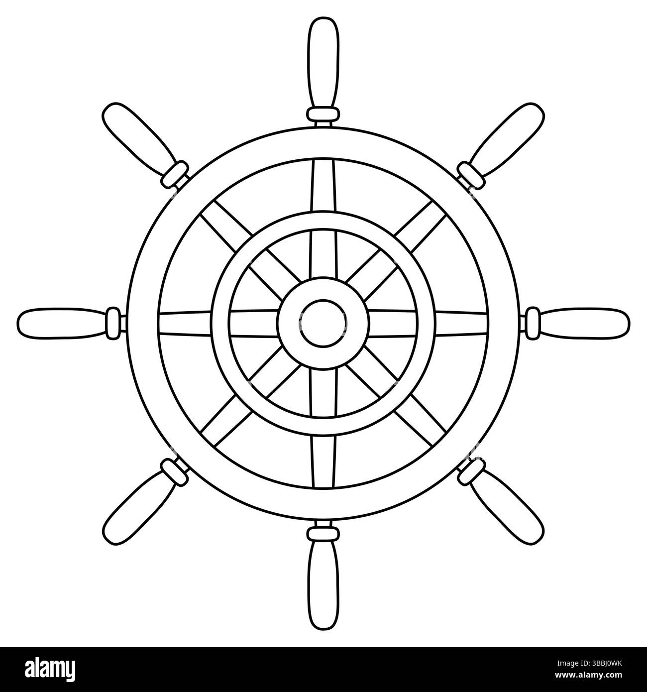 Coloring page with summer outline vector drawing of a wooden vintage ...