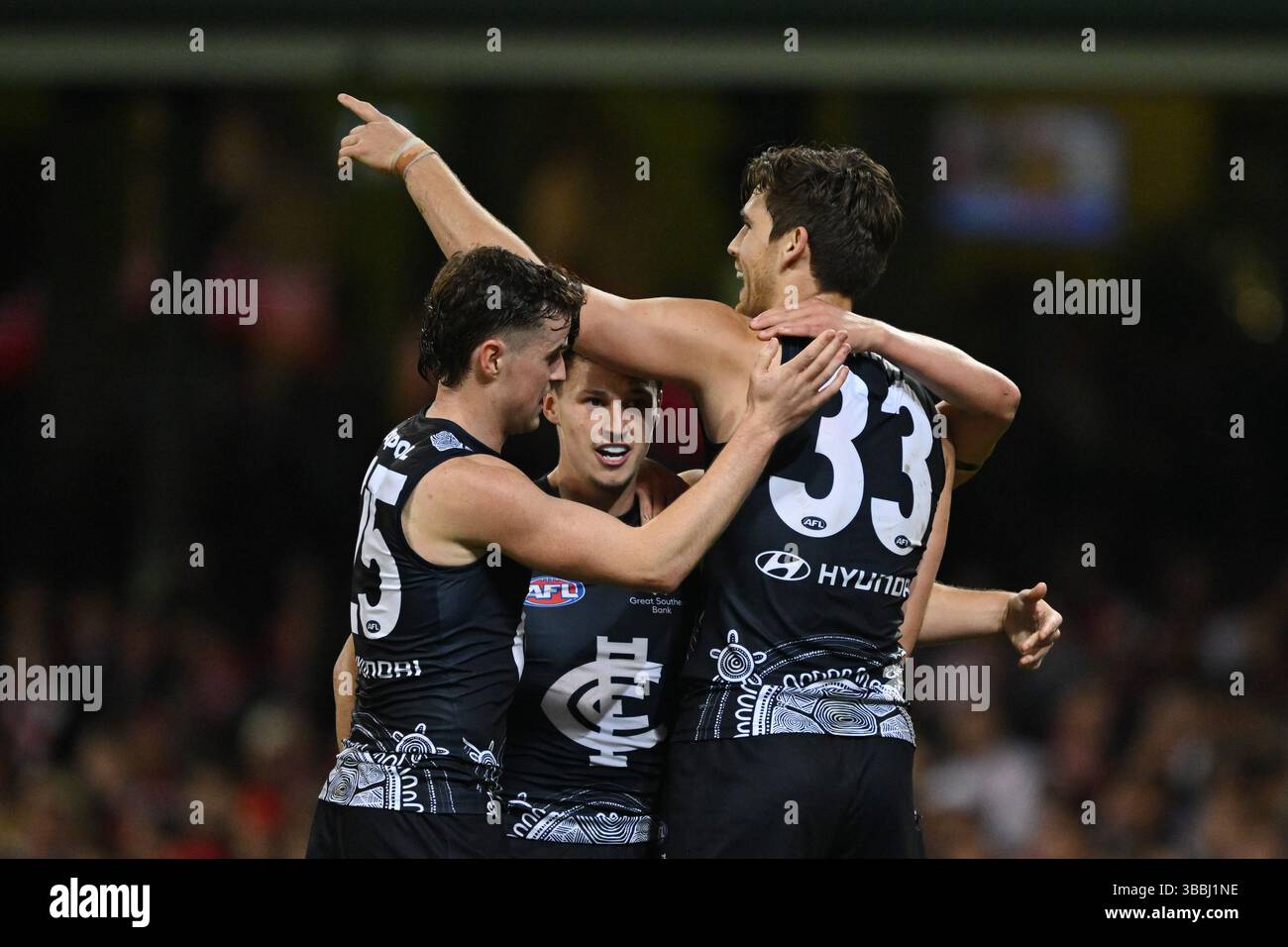 Sydney, Australia. 16th May, 2025. Corey Durdin of the Blues celebrates ...