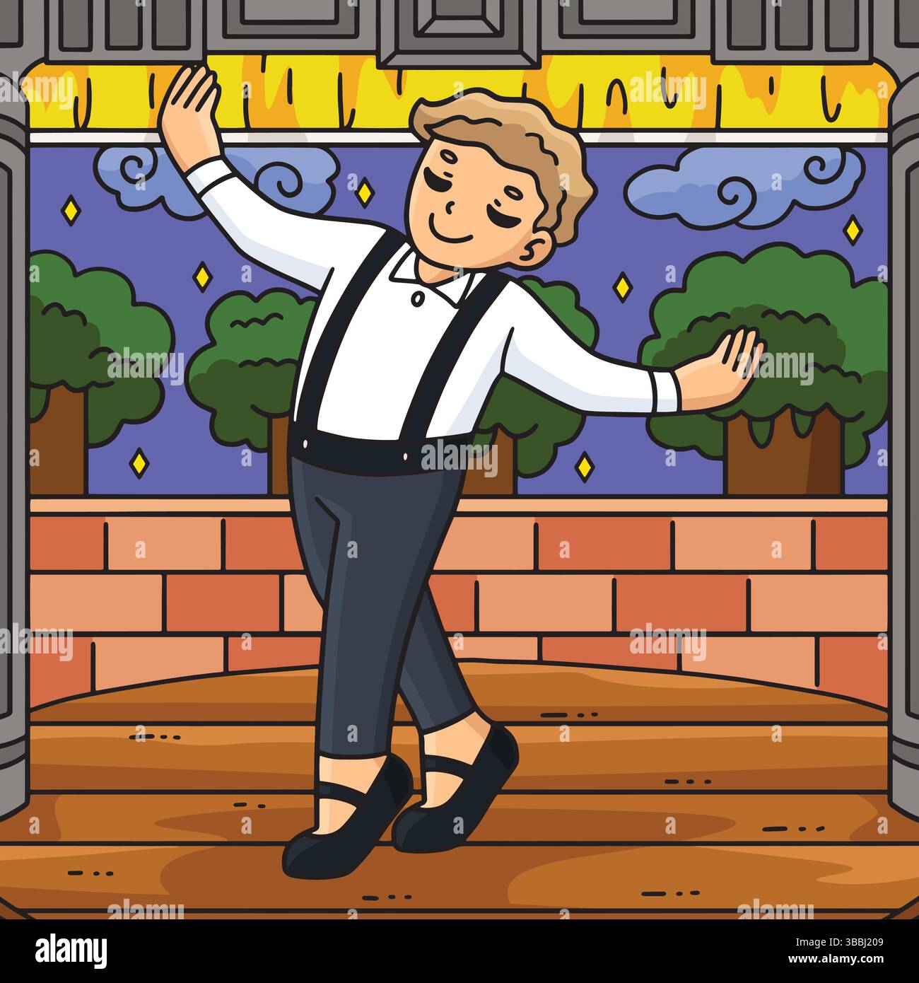 Dancer cartoon hi-res stock photography and images - Alamy