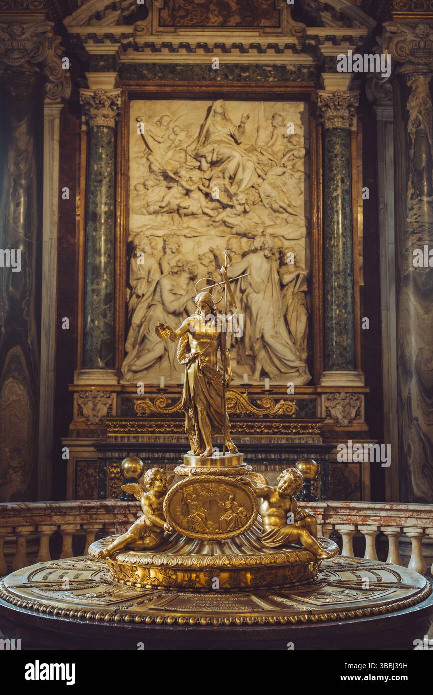 Vatican, March 15th - St. John Baptist, Baptismal Font, Papal Basilica ...