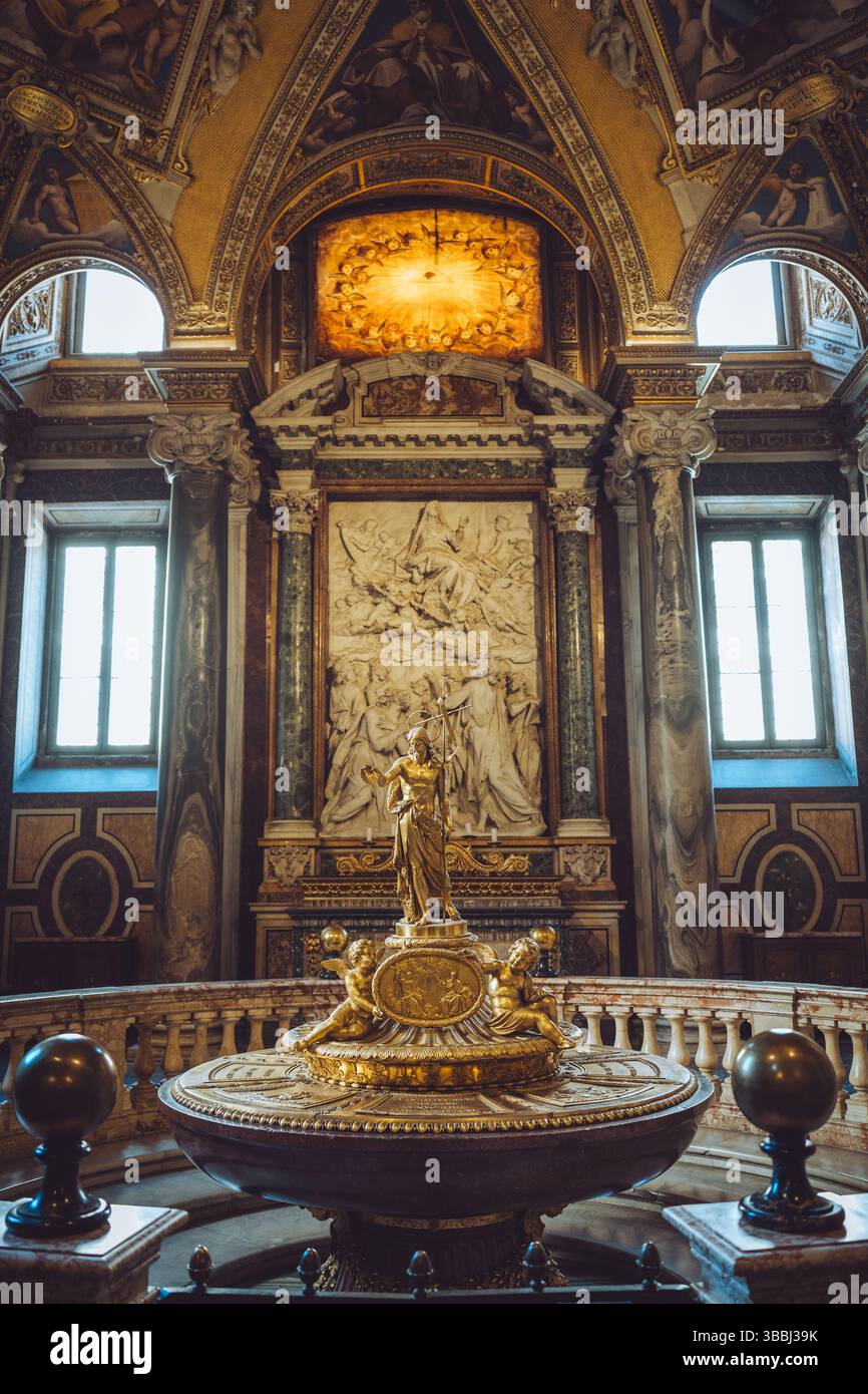 Vatican, March 15th - St. John Baptist, Baptismal Font, Papal Basilica ...