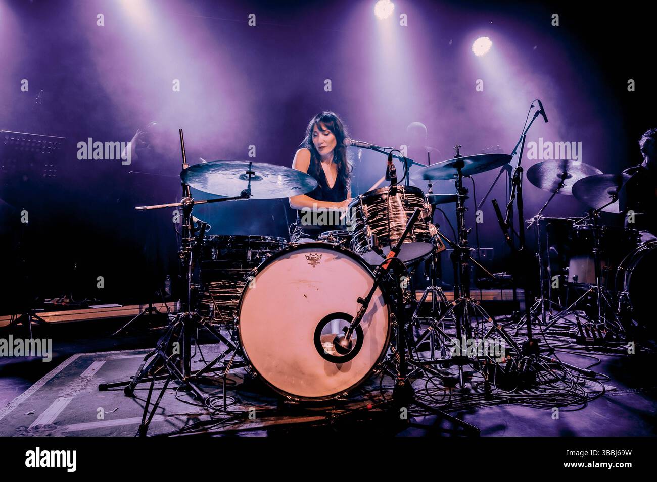 Music Concert - MARINA REI - TOUR 2025 Marina Rei play the drum during ...