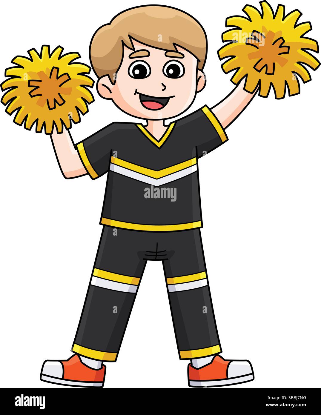 Cheerleading Male Cheerleader Cartoon Clipart Stock Vector Image & Art ...