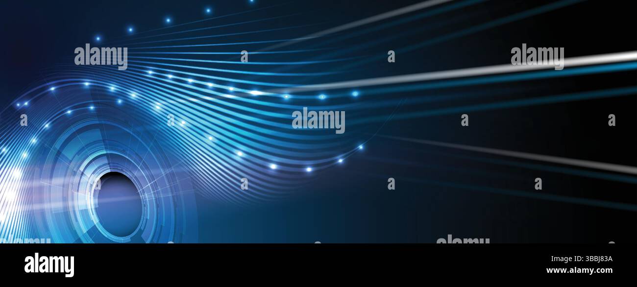 Technology data an network connection visual business background Stock ...