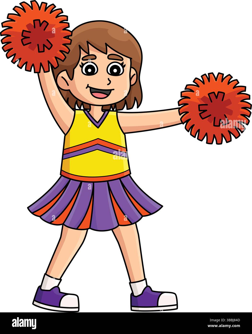 Female Cheerleader doing L Position Clipart Stock Vector Image & Art ...
