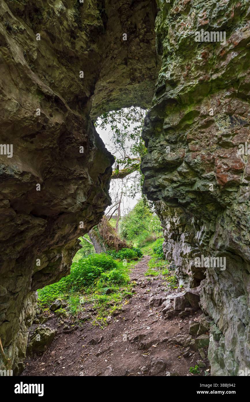 'Cucklet Church', a series of ancient cave passages now exposed to ...