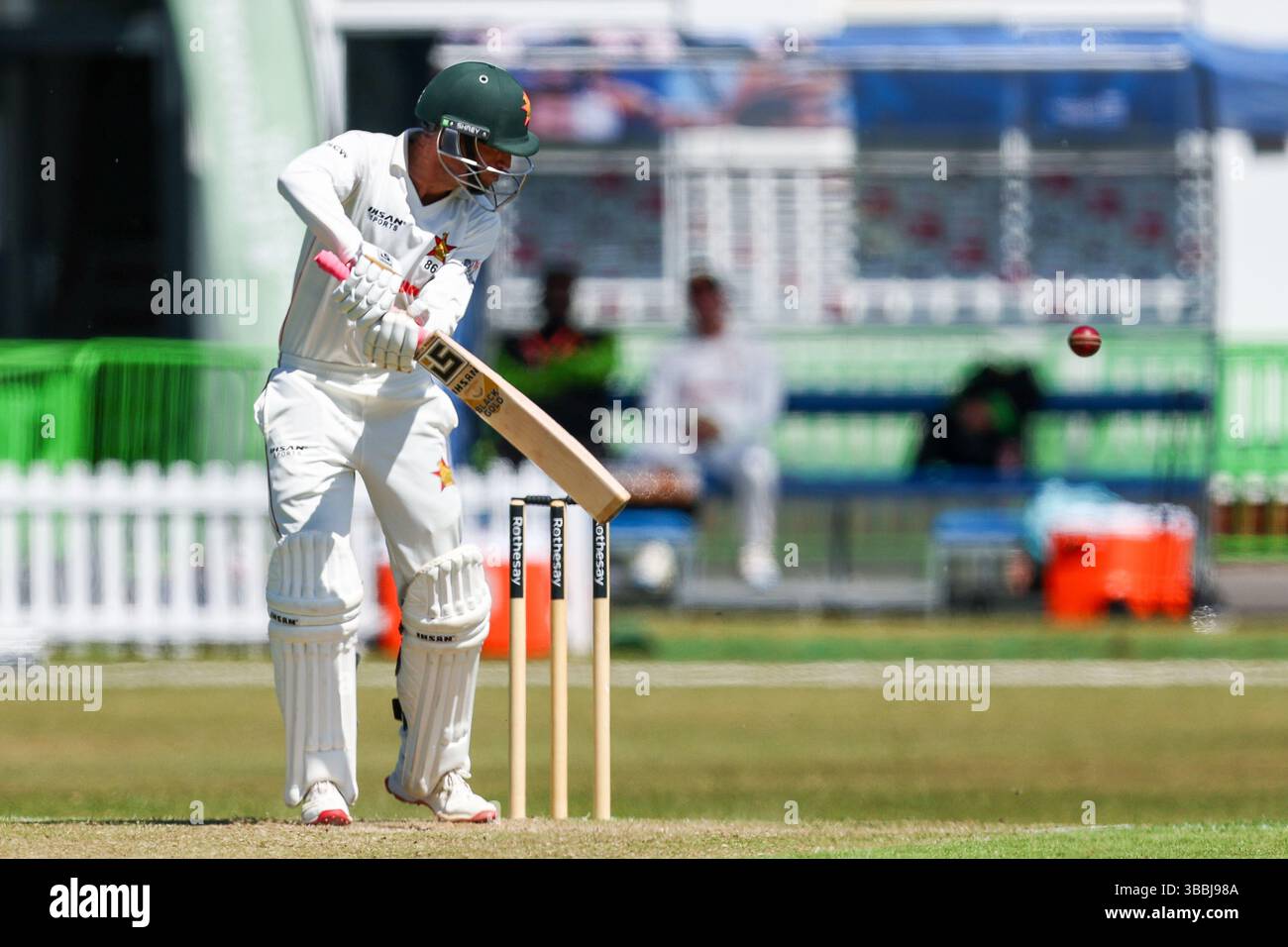 Leicester, UK. 16th May, 2025. #14, Sean Williams of Zimbabwe in action ...
