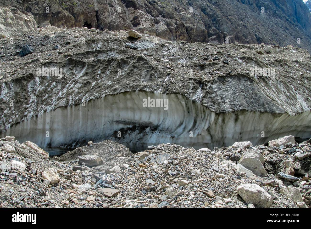 Tian Shan mountains snow peaks and steep slopes in Kazakhstan and ...