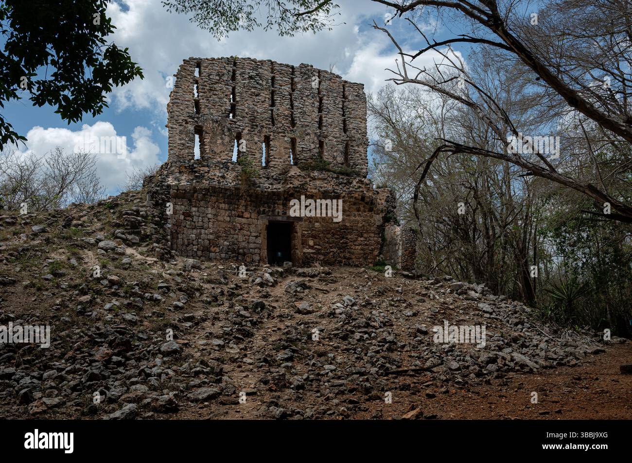 Mayan el mirador temple at Sayil, Mexico Stock Photo - Alamy