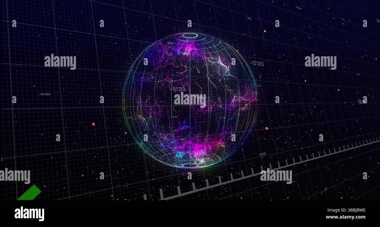 3d wireframe globe floating in hi-res stock photography and images - Alamy