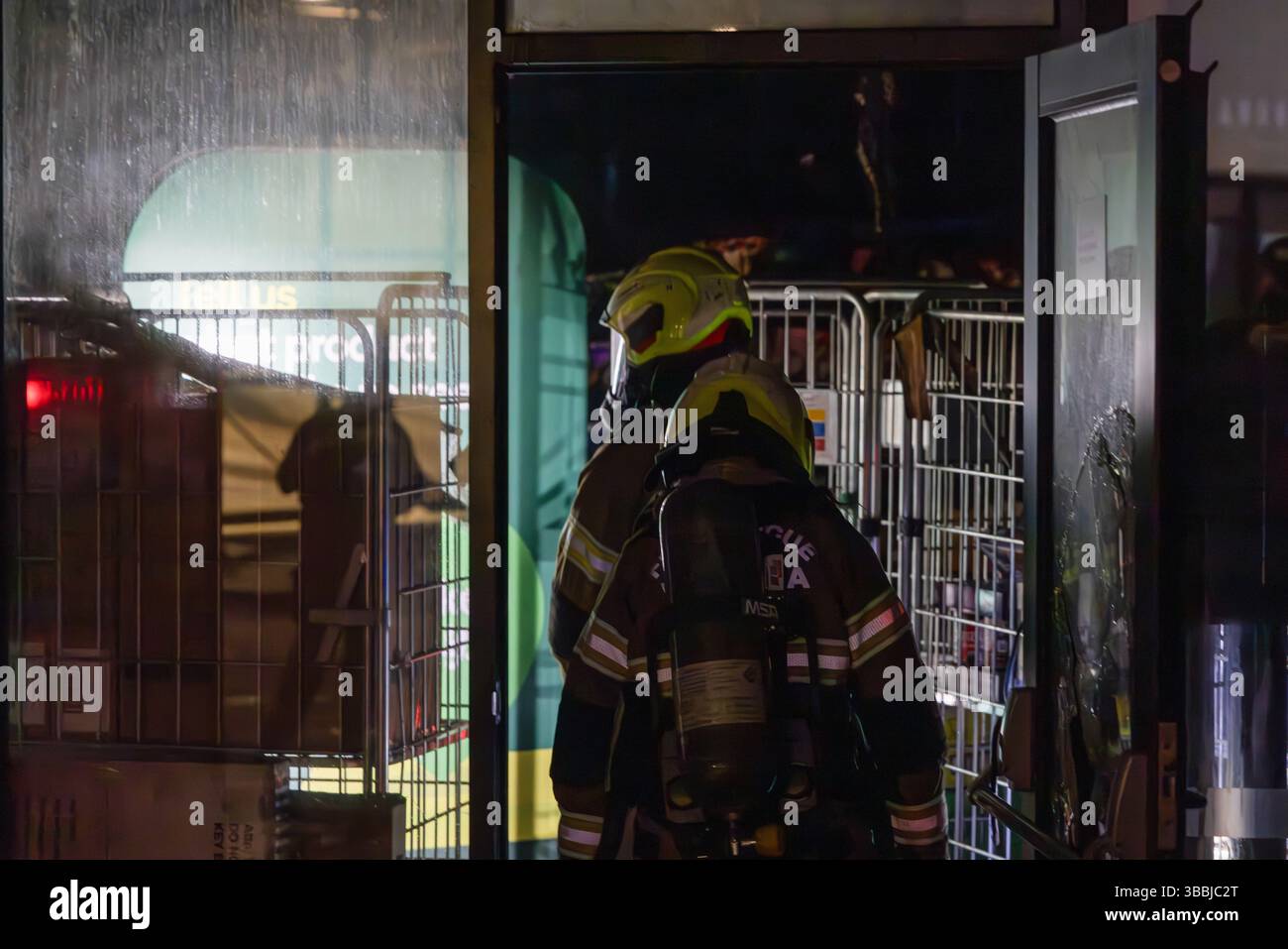 Melbourne, Australia. 16th May, 2025. Firefighters enter the building ...