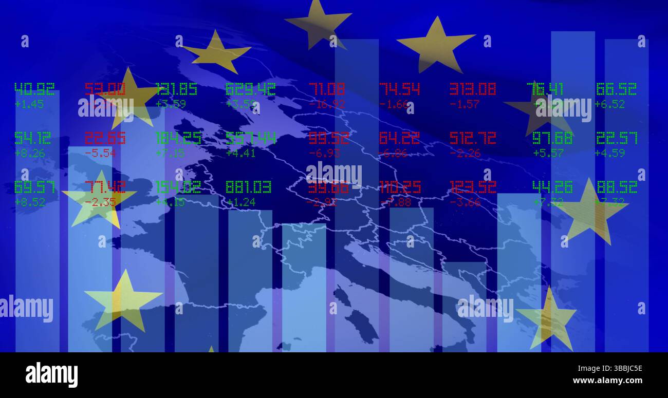 Displaying map of Europe overlaid with bar charts in dashboard ...