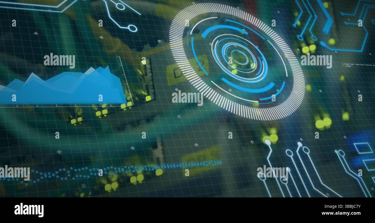 Blue area chart showing data hi-res stock photography and images - Alamy