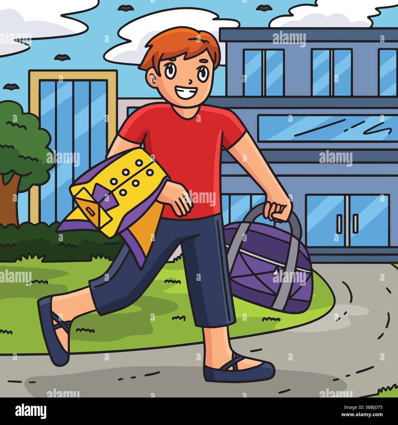 Ballet Danseur with Items Colored Cartoon Stock Vector Image & Art - Alamy