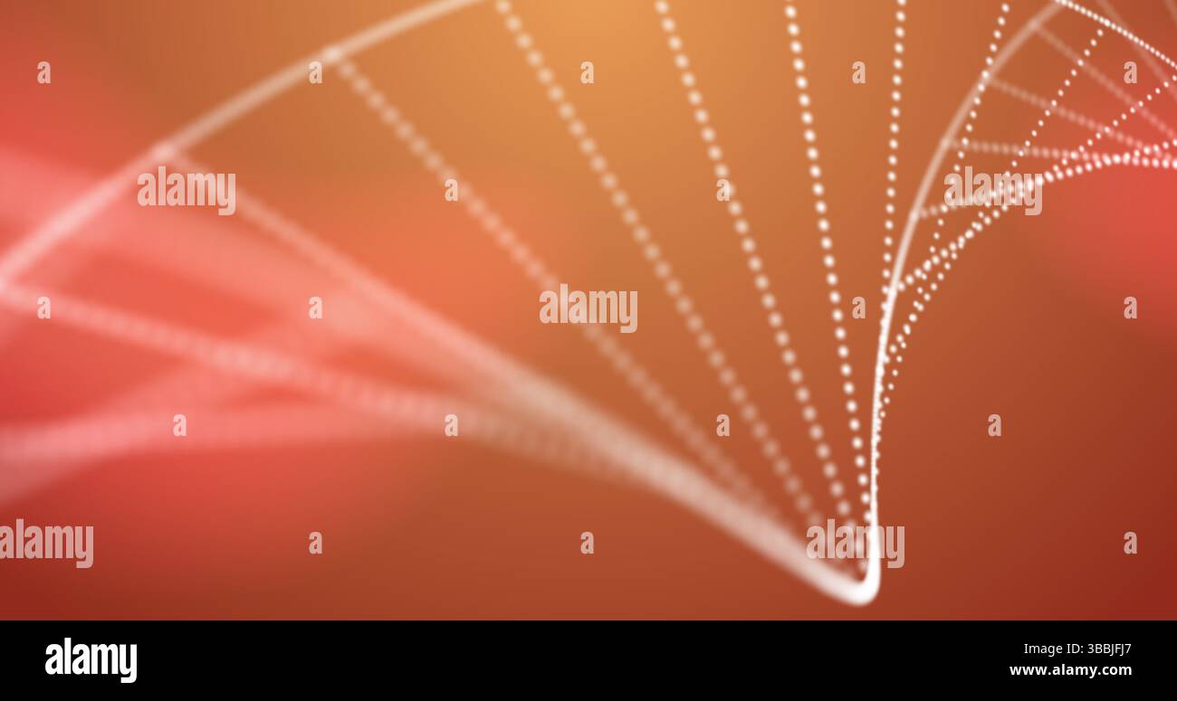 Image of dna rotating over orange background Stock Photo - Alamy