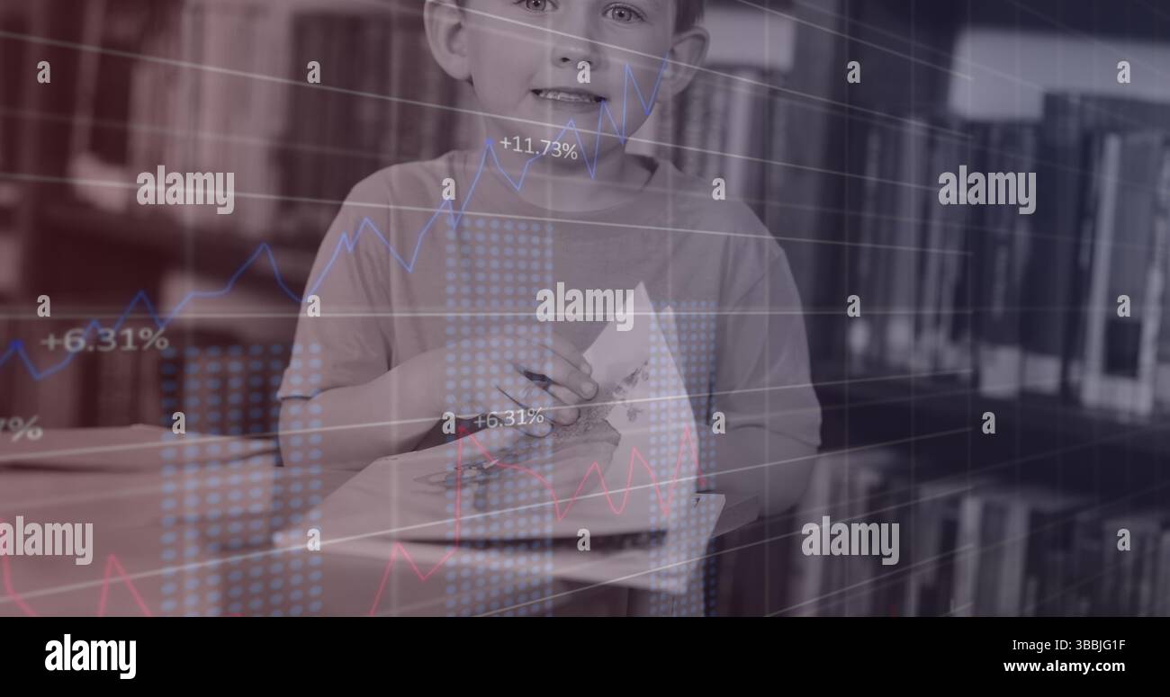 Boy wearing short sleeve shirt holding banknotes and notebook in ...
