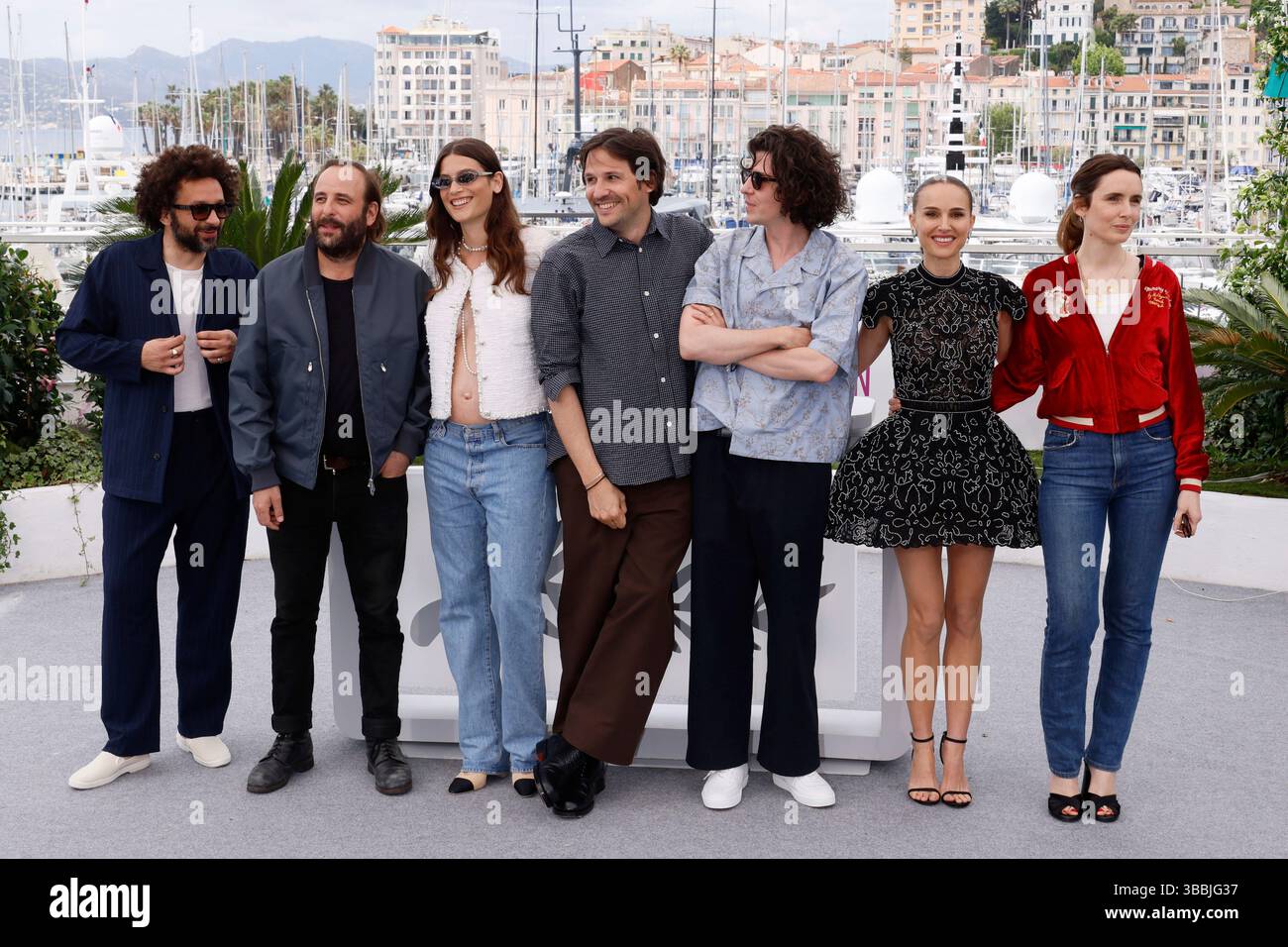 William Lebghil, from left, Vincent Macaigne, Alma Jodorowsky, producer ...