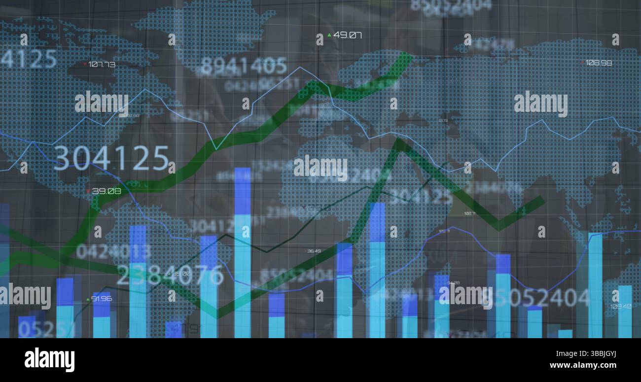 Analyzing data visualization graphs world hi-res stock photography and ...
