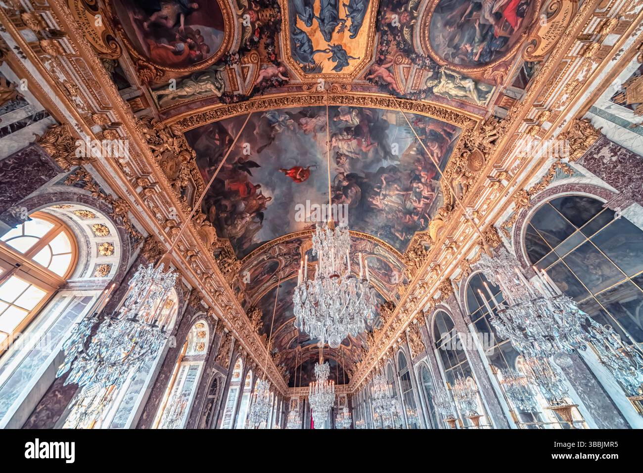 View of the interior of the hall of mirrors hi-res stock photography ...