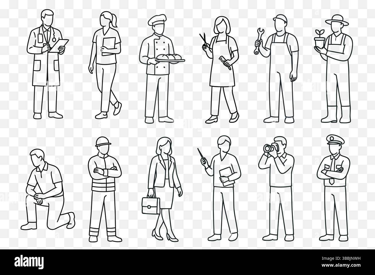 Job roles clipart hi-res stock photography and images - Alamy