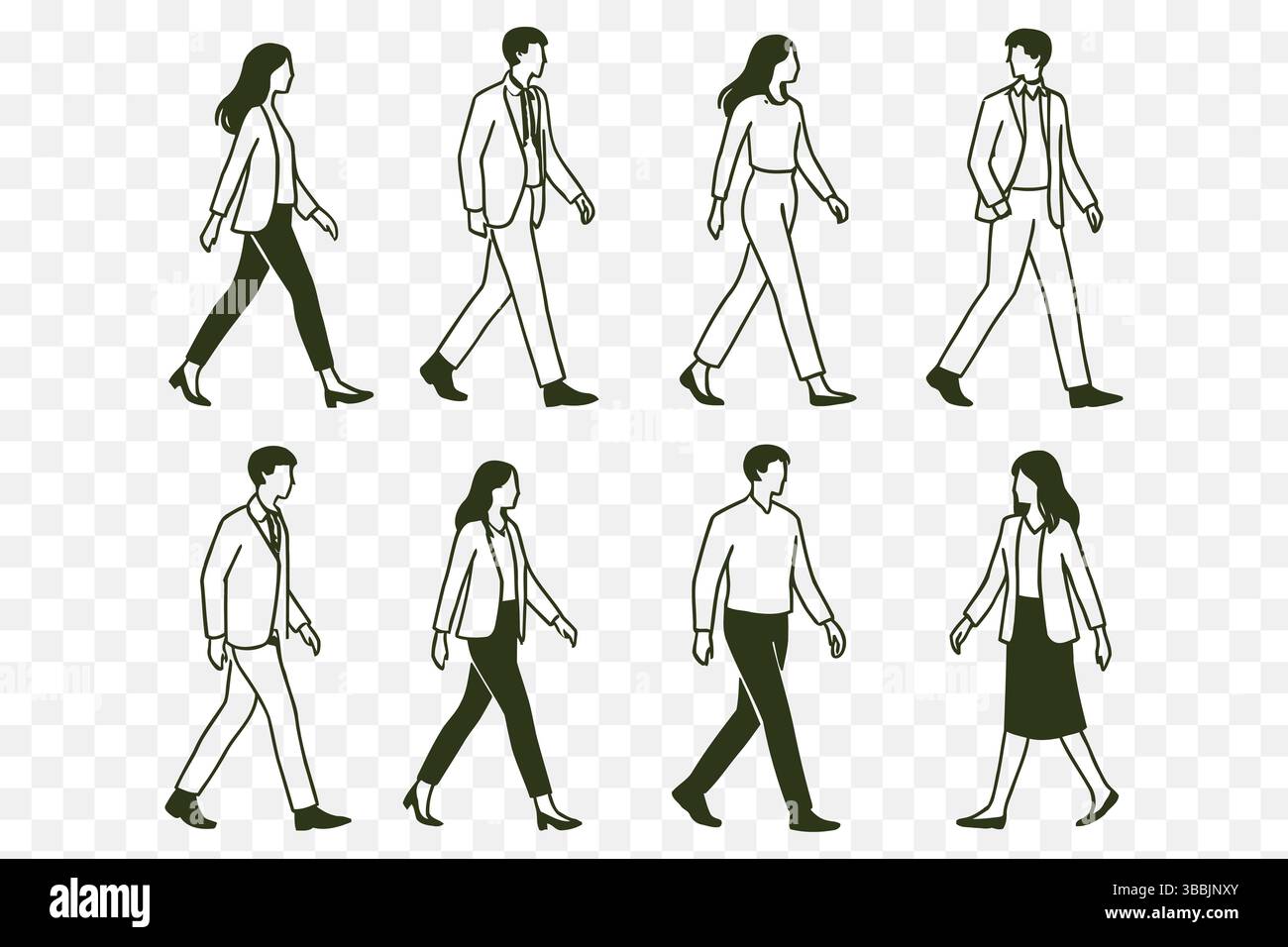Walking posture sketch hi-res stock photography and images - Alamy