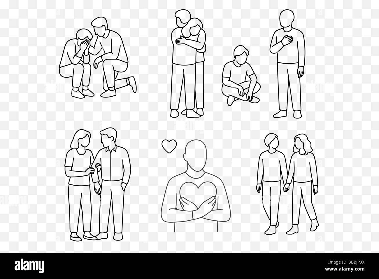 Self connection Black and White Stock Photos & Images - Alamy