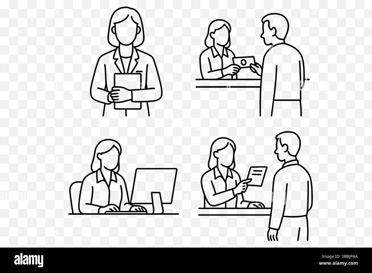 Hospital front desk Black and White Stock Photos & Images - Alamy