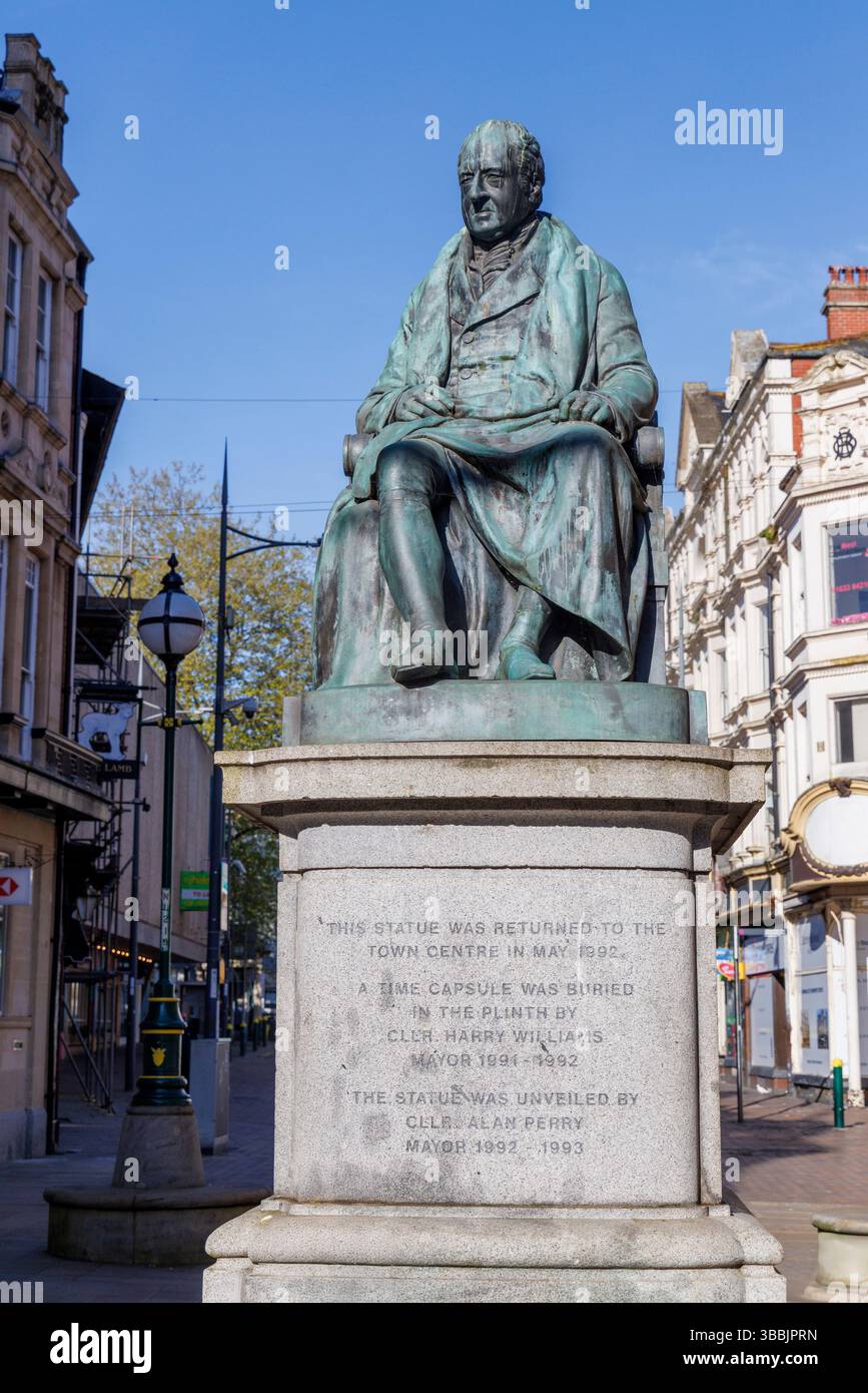 Statue of Sir Charles Morgan, of Tredegar Baronet, where a time capsule ...