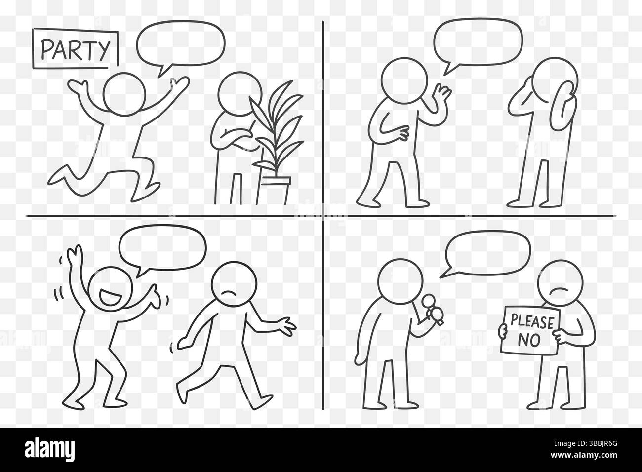 Editable comic strip social hi-res stock photography and images - Alamy