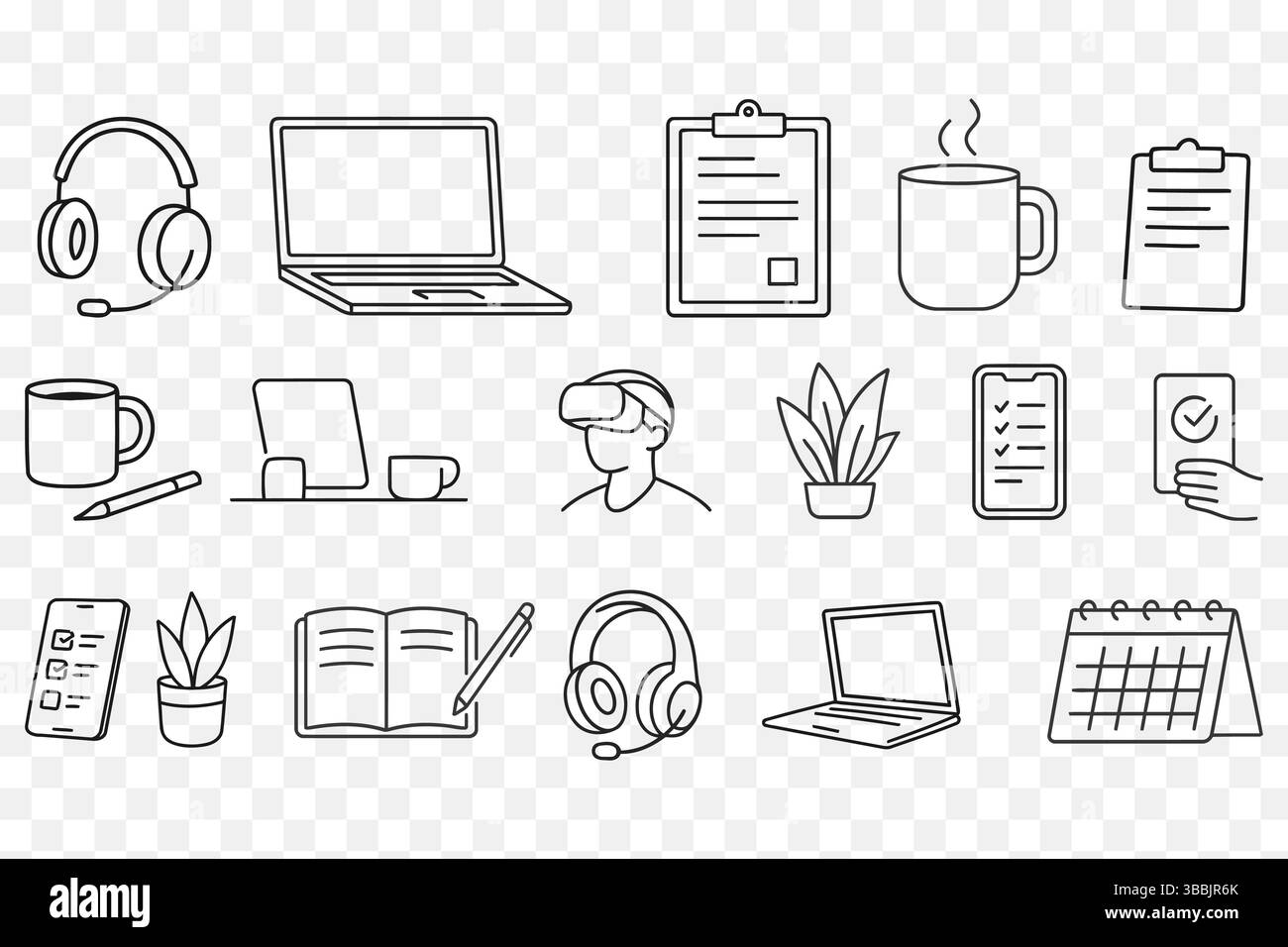 Smart tech line art Black and White Stock Photos & Images - Alamy