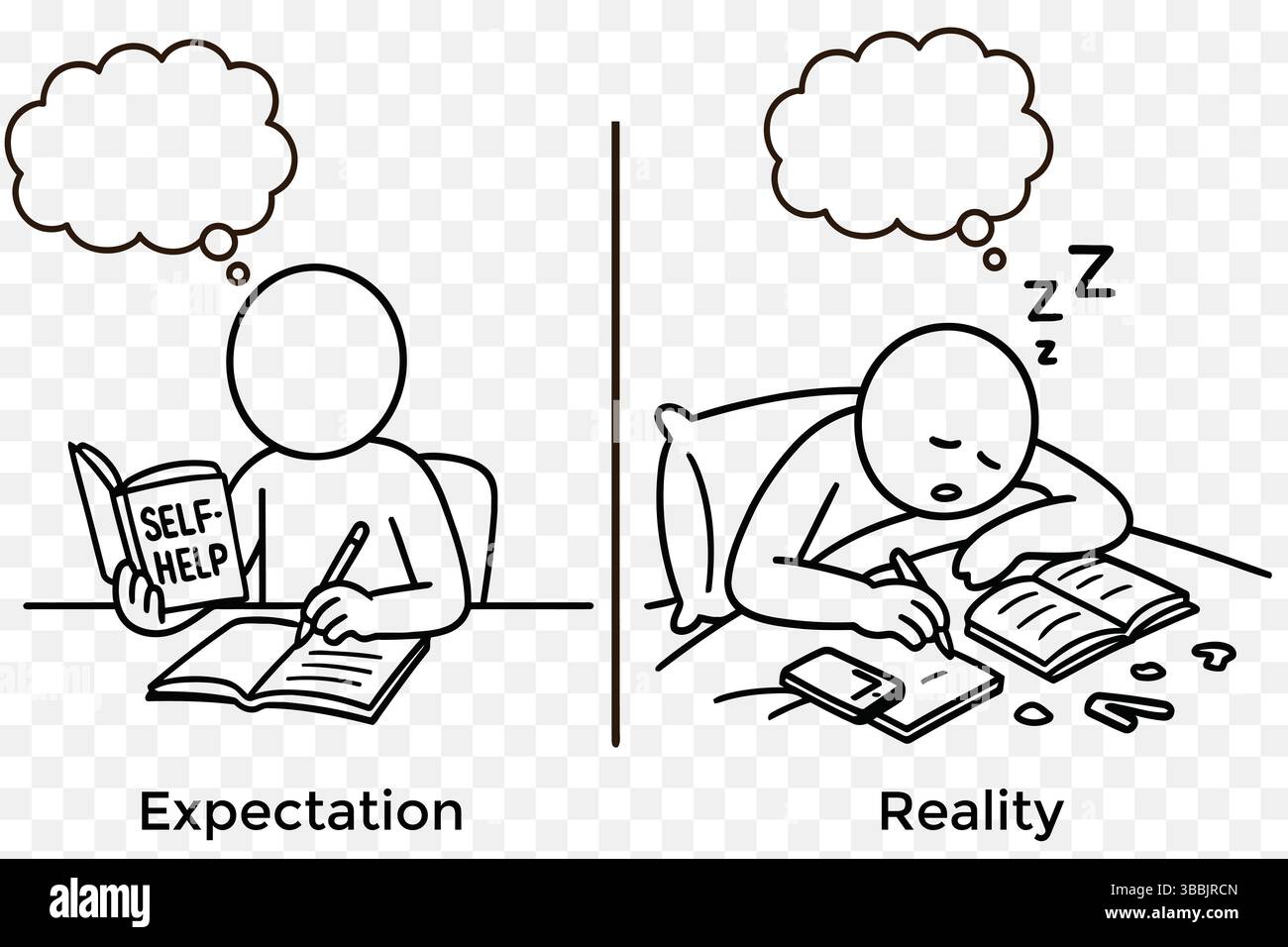 Self expectation Stock Vector Images - Alamy