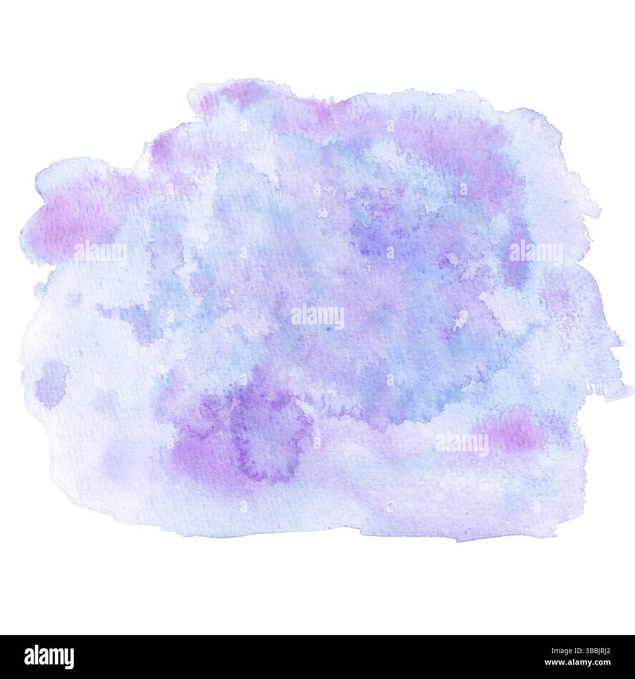 Soft purple, lilac and blue watercolor stain with splatter. Watercolor ...