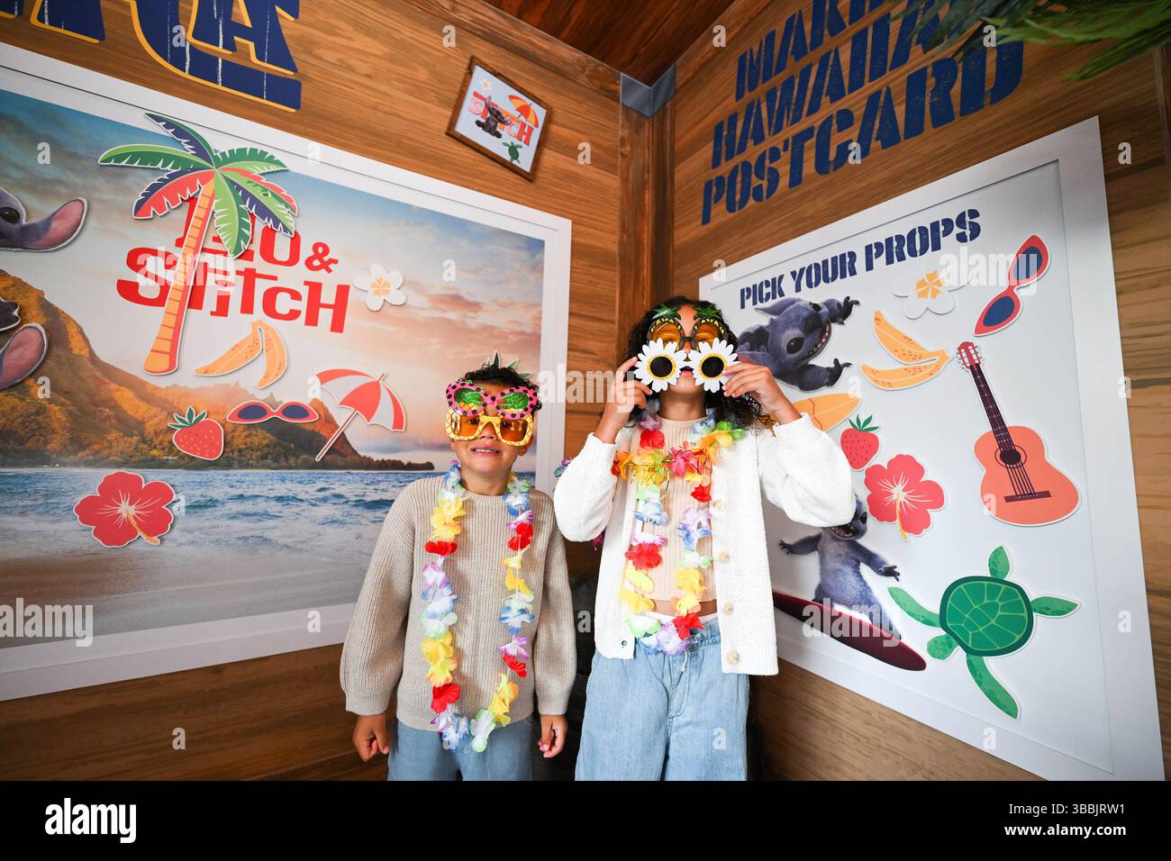 EDITORIAL USE ONLY Hendrix and Mila-Rae at the Disney Lilo & Stitch ...