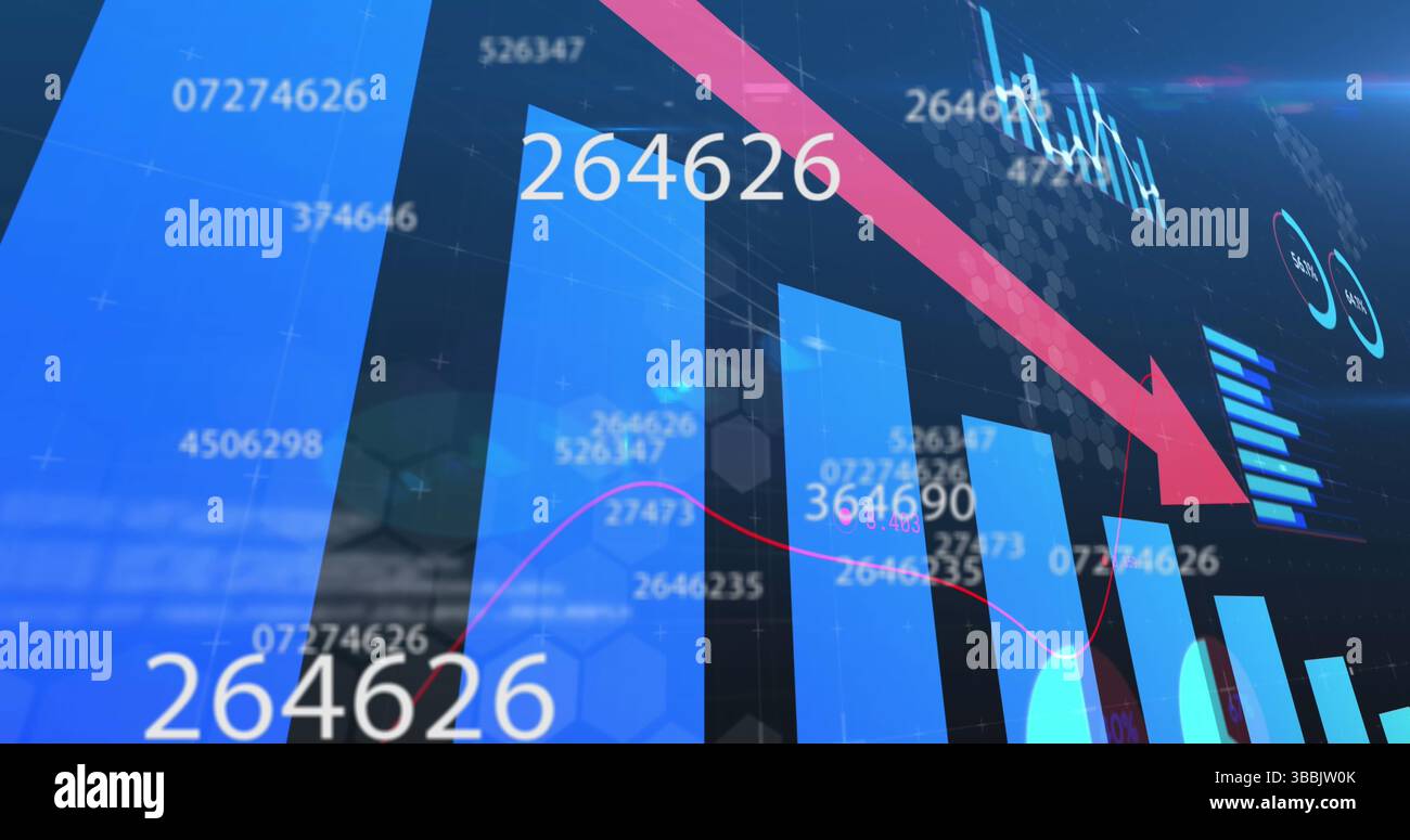 Displaying red downward arrow hi-res stock photography and images - Alamy