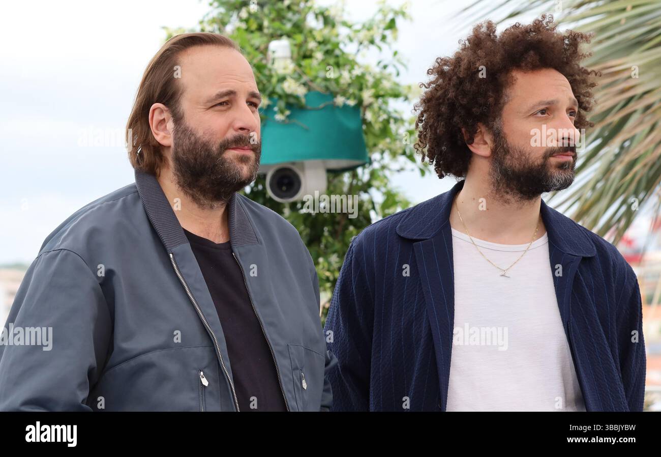 Cannes, France. 16th May, 2025. Vincent Macaigne and William Lebghil at ...