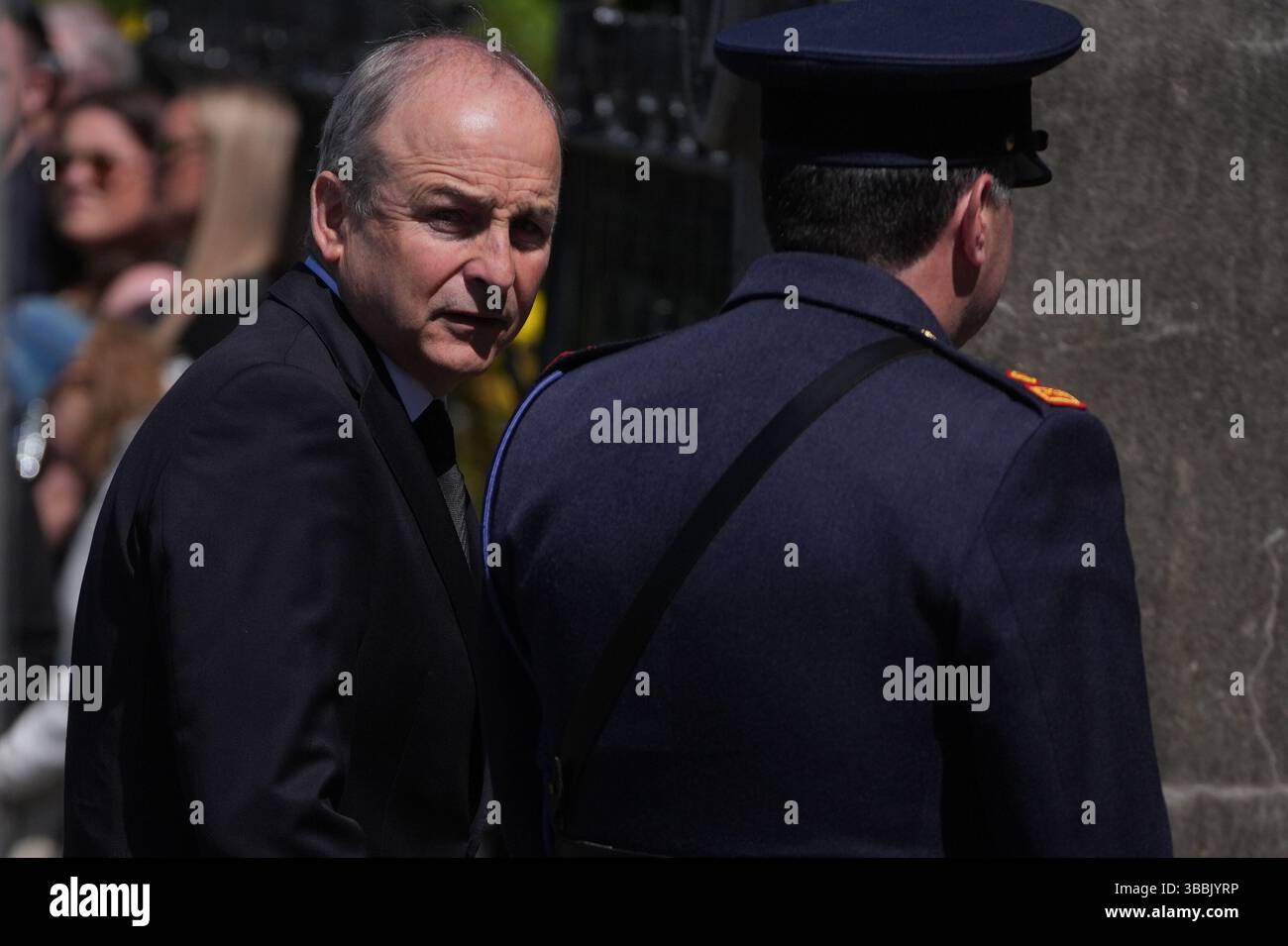 Taoiseach Micheal Martin arrives for the funeral service of garda ...